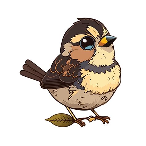 Cute Sparrow Cartoon Style 20901926 Vector Art At Vecteezy