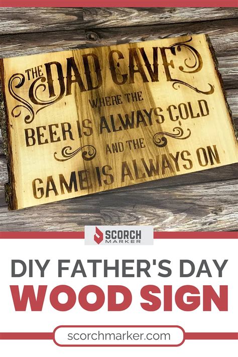 Fathers Day Wood Signs You Can Make With The Scorch Marker Wood