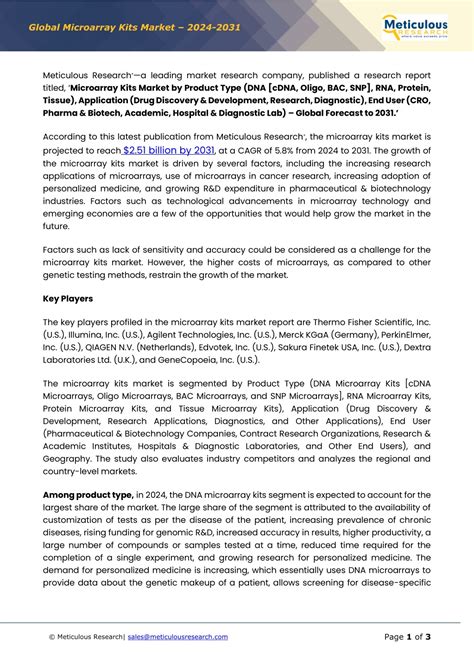 Ppt Microarray Kits Market Powerpoint Presentation Free Download Id13161836