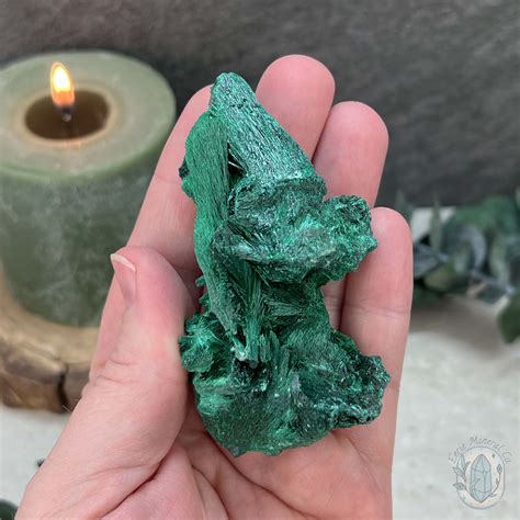 Natural Fibrous Silky Malachite Specimen Eerie Mineral Co