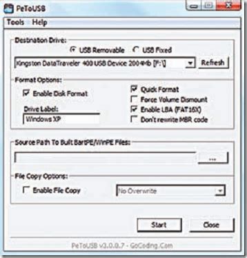 How To Install Windows Xp From A Usb Flash Drive Pcs Place