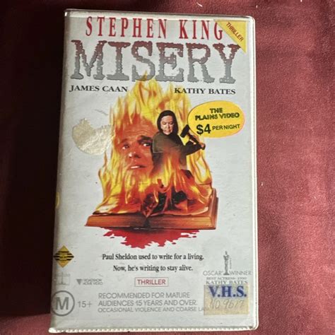Misery Vhs Big Box Clamshell Ex Rental 1990 Stephen King Free