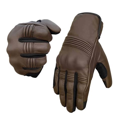 Handcrafted Leather Motorcycle Gloves Leathers Gear Top Quality