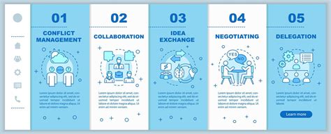 Management Skills And Qualities Onboarding Mobile Web Pages Vector Template Employment