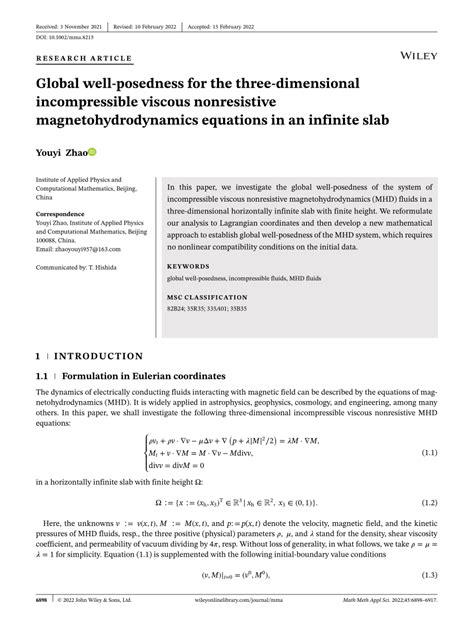 Global Well‐posedness For The Three‐dimensional Incompressible Viscous Nonresistive