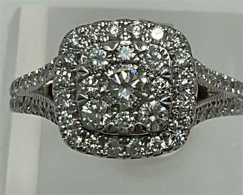 Certified 14k White Gold And Diamond Ring Us Auction Brokers