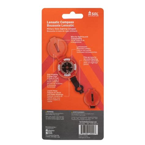 Sol Lensatic Compass Escape Route