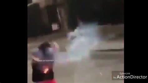 Guy Sneaks Up And Puts Fireworks In Girls Jacket