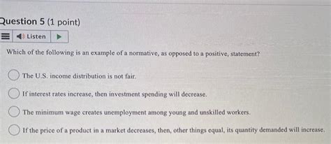 Solved Which Of The Following Is An Example Of A Normative Chegg