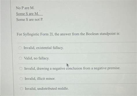 Solved No P ﻿are Msome S ﻿are Msome S ﻿are Not Pfor