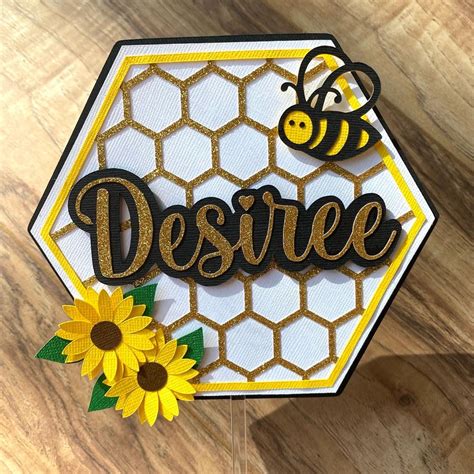 Honey Bee Cake Topper Honey Bee Birthday Party Honey Bee Party