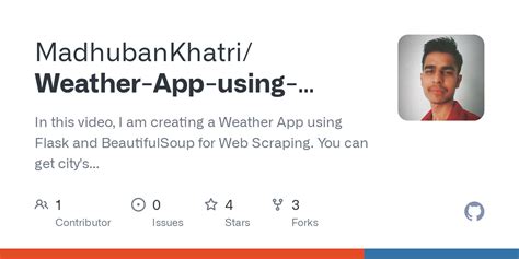 Github Madhubankhatriweather App Using Flask And Beautifulsoup In This Video I Am Creating