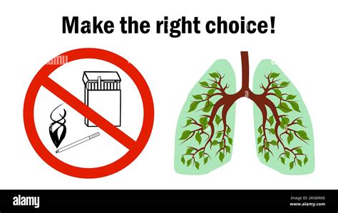 Rotes Verbotszeichen Mit Zigaretten Und Gesunden Grünen Lungen Isoliert