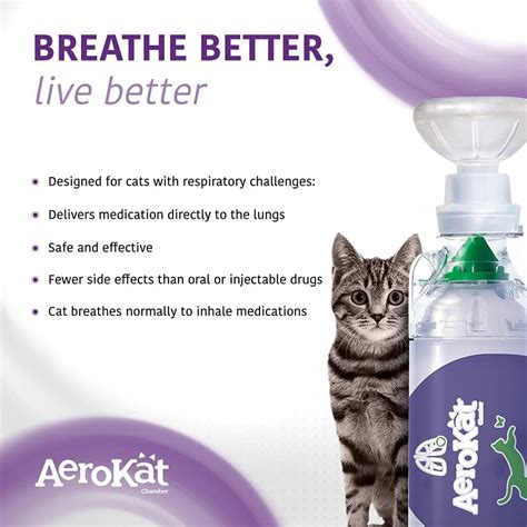 Buy The Original Aerokat Feline Aerosol Chamber Inhaler Spacer For Cats And Kittens With