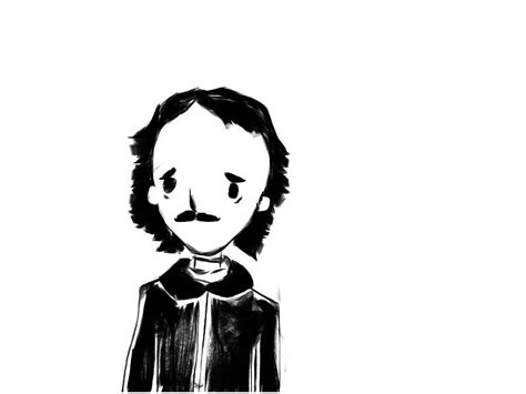 Entre Bocetos Y Monitos Pequeña Caricatura De Edgar Allan Poe
