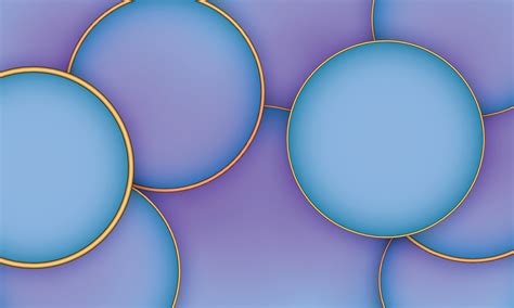 Abstract Blue Circle With Golden Frame Overlapping Layer Vector Art At Vecteezy
