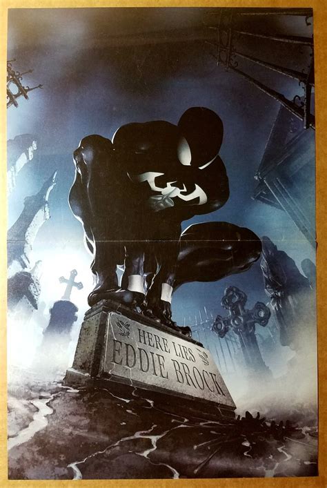 Spider Man Here Lies Eddie Brock Marvel Comics Poster By Clayton Crain