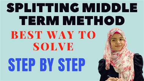 Class Ix Maths Factorisation By Splitting Middle Term Youtube