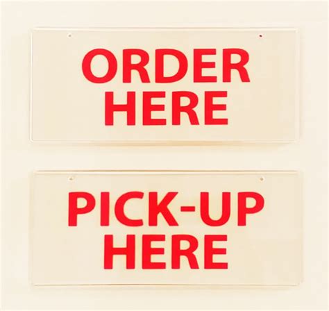 Order Here Pick Up Here Hanging Sign Qcpsigns
