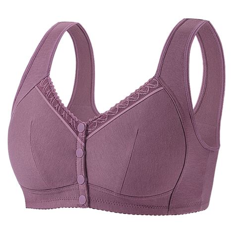 Ywdj Womens Bras Front Closure Push Up No Underwire Full Coverage