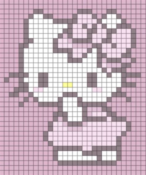 Hello Kitty Pink Cute Pixel Art Pixel Art Hello Kitty Pixel Art Design