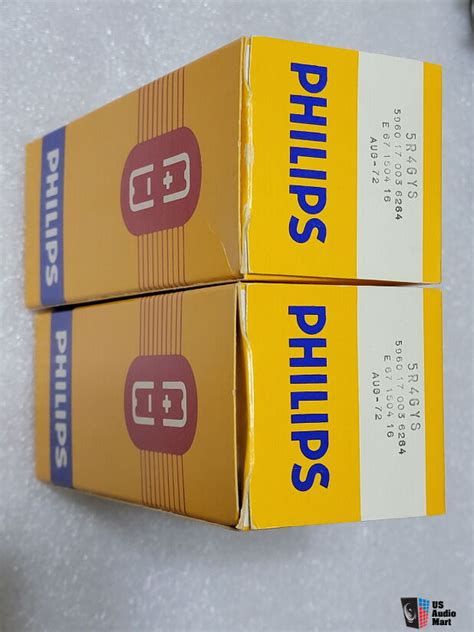 Pair Of Philips 5r4gys Rectifier Tubes In Original Boxes Photo 4320664 Us Audio Mart