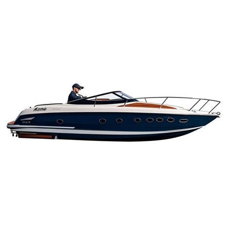 A Motorboat On White Background Premium Ai Generated Image