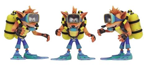 Neca Crash Bandicoot Deluxe Scuba Crash 7 Action Figure