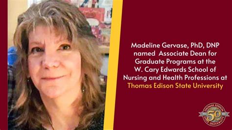 Madeline Gervase Phd Dnp Has Been Appointed Associate Dean For Graduate Programs At The W