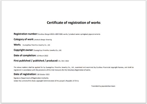 Qualification ＆ Authorization — Joyasdechina Wholesale Jewelry