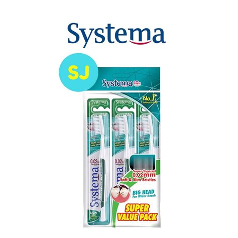 Systema Toothbrush Full Head Compact Comfort 3pcs Super Value