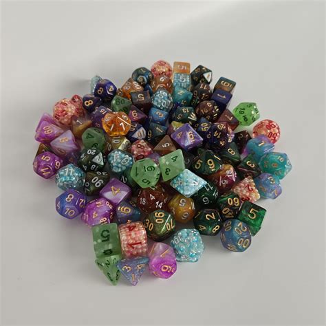 Mystery Dice Set 7 Piece Polyhedral Dice With Bag Or Single D20 Etsy