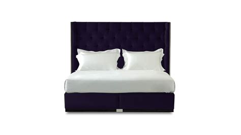 Luxurious Hugo Bed Design In Velvet With Deep Buttoning | Savoir Beds