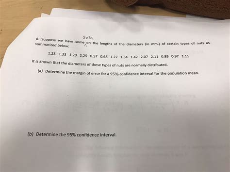 Solved Suppose We Have Some On The Lengths Of The Diamete