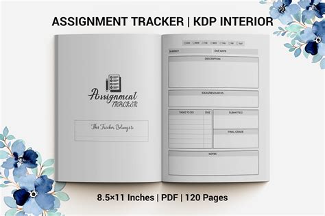 Assignment Tracker Kdp Interior Graphic By H T Hut · Creative Fabrica