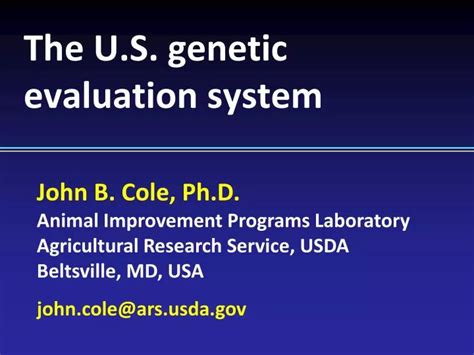 Ppt The Us Genetic Evaluation System Powerpoint Presentation Free