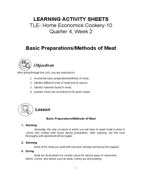 Tle Las Cookery 10 Quarter 4 Week 2 Pdf Beef Cooking