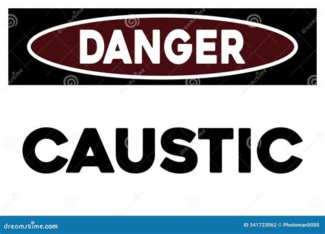Caustic Warning Sign Stock Illustration Illustration Of White 341723062