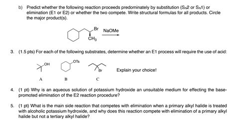 Solved 1. (1.5 pts) Predict the β-elimination product(s) for | Chegg.com