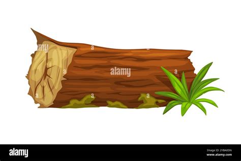 Tree Log Stump For Jungle Landscape And Prehistoric Dinosaur Era