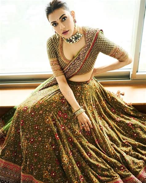 Gorgeous Kajal Aggarwal In An Embroidered Lehenga At Ambani Wedding