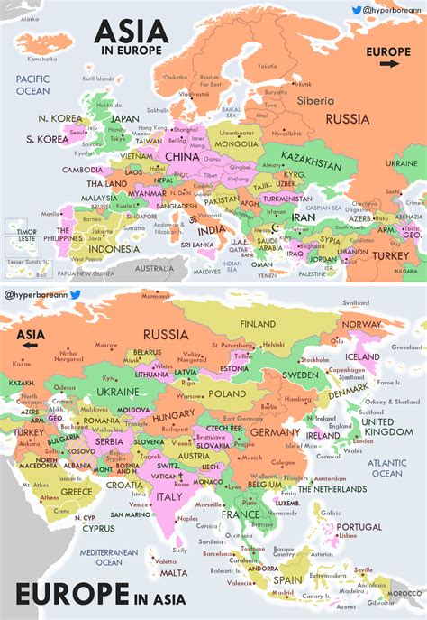 Map Of Europe And Asia Countries Adams Printable Map