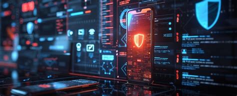 Advanced Cybersecurity Concept With Smartphone And Secure Access System In Hightech Environment