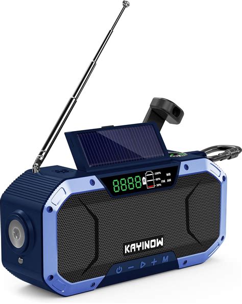 Emergency Radio Hand Crank Solar Powerportable Am Fm Noaa Weather Radiowaterproof Outdoor Wind