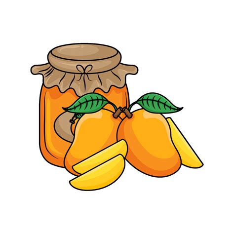 Jam Mango With Mango Fruit Illustration 34524775 Vector Art At Vecteezy