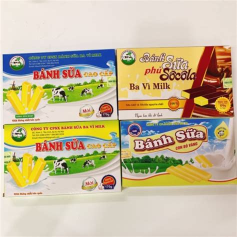BÁnh SỮa BÁnh SỮa Socola Ba VÌ Milk 170g BÁnh SỮa Con BÒ VÀng Ba VÌ 🔥