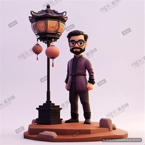 Ai创作图灯会卡通人物 英雄传奇组灯 微场景人物 卡通人物摆设 三维卡通人物照明 男孩中秋美陈 卡通人物摆件 花灯模型 号灯笼场景 人俑执灯