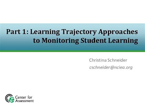 Part 1 Learning Trajectory Approaches To Monitoring Student