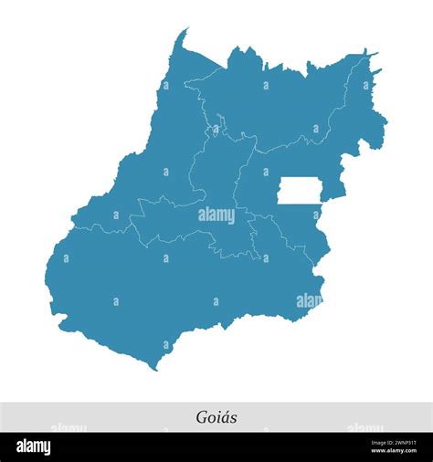 Map Of Goias Is A State Of Brazil With Borders Mesoregions Stock Vector