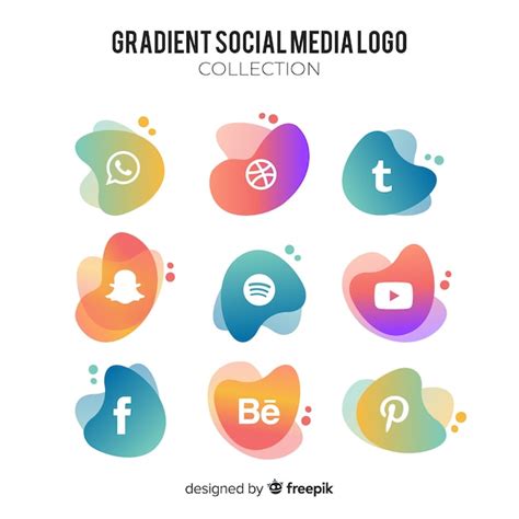 Free Vector Gradient Social Media Logo Collectio